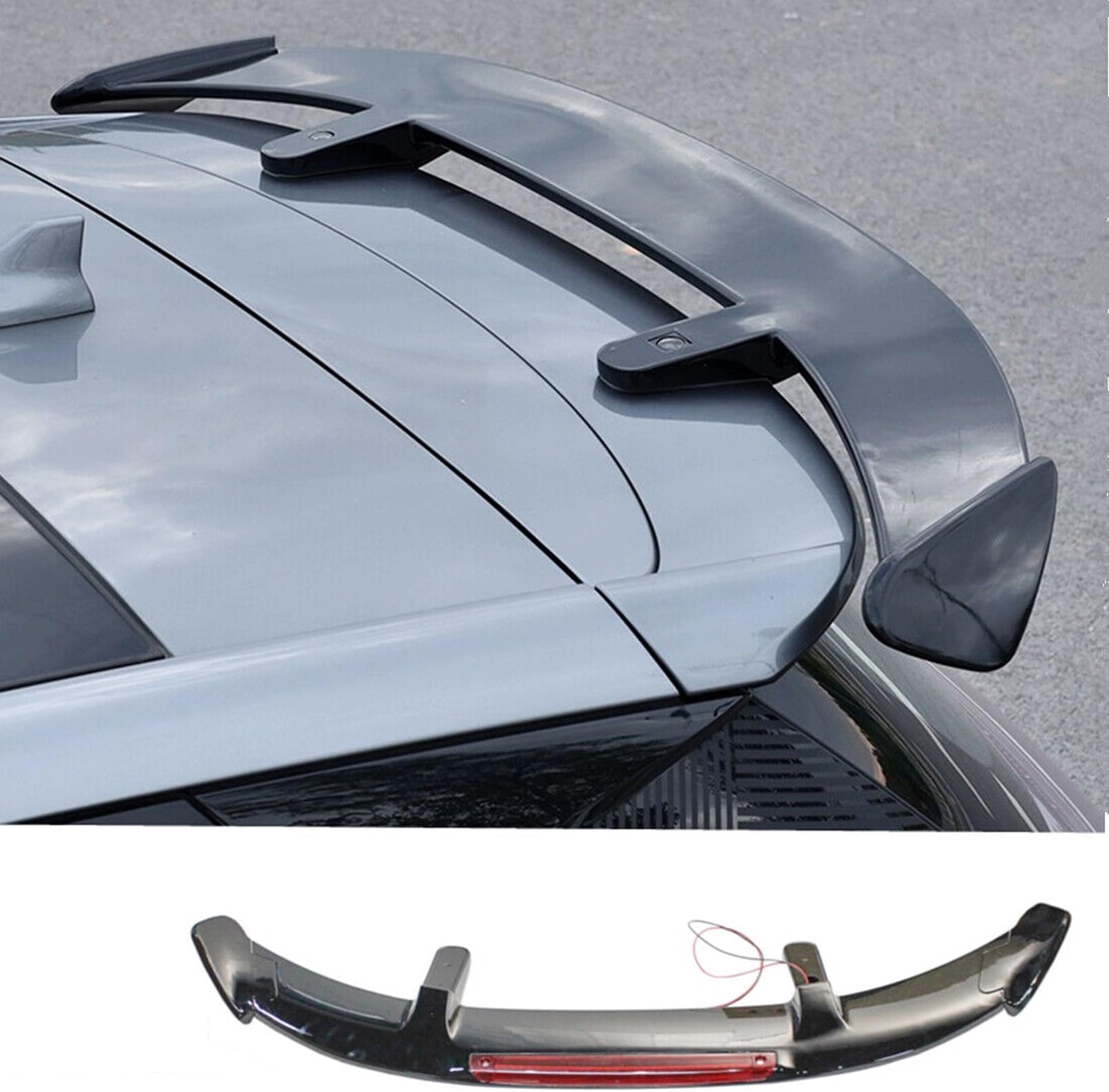 MUTUSAISI Universal Rear Window Roof Spoiler Drilling Installation Wing ...