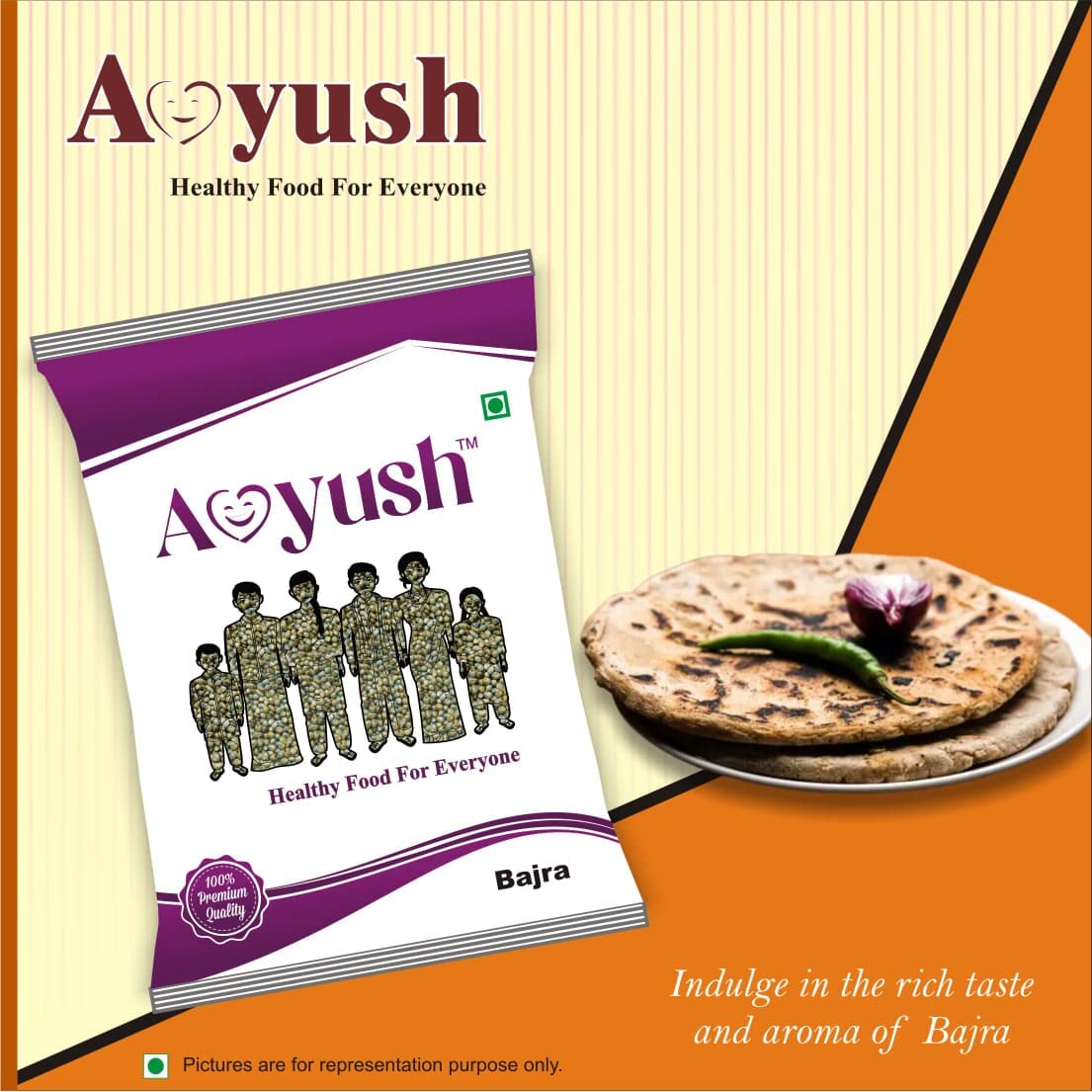 Aayush Pearl Millet (Bajra)- 1 Kg| Unpolished Millet Grains | ( Kambu ...