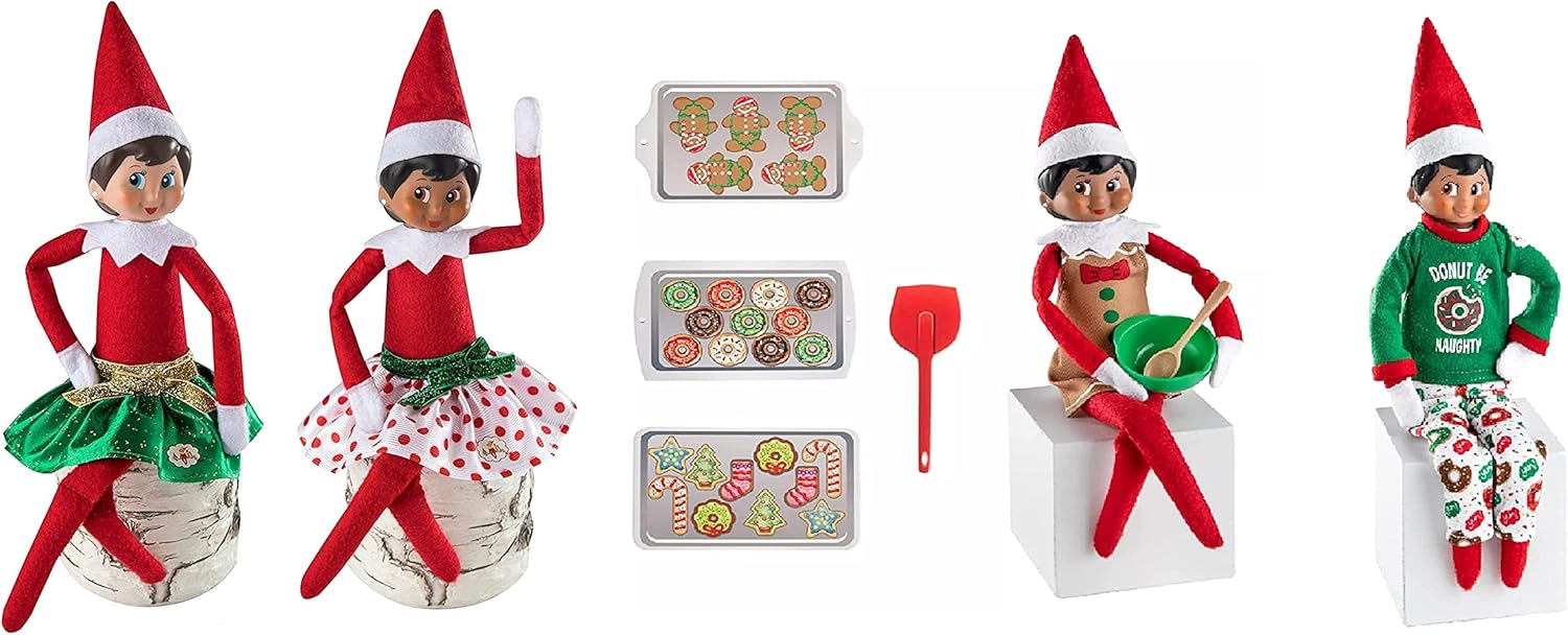 Amazon.com: The Elf on the Shelf Holiday Outfit Accessory Value Pack ...