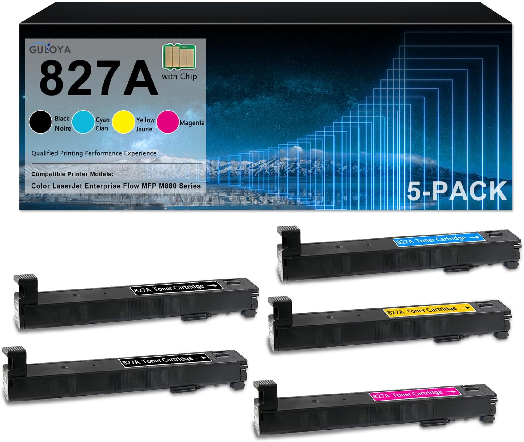 Amazon.com: HP 827A Black Toner Cartridge | Works with HP Color LaserJet Enterprise Flow MFP ...
