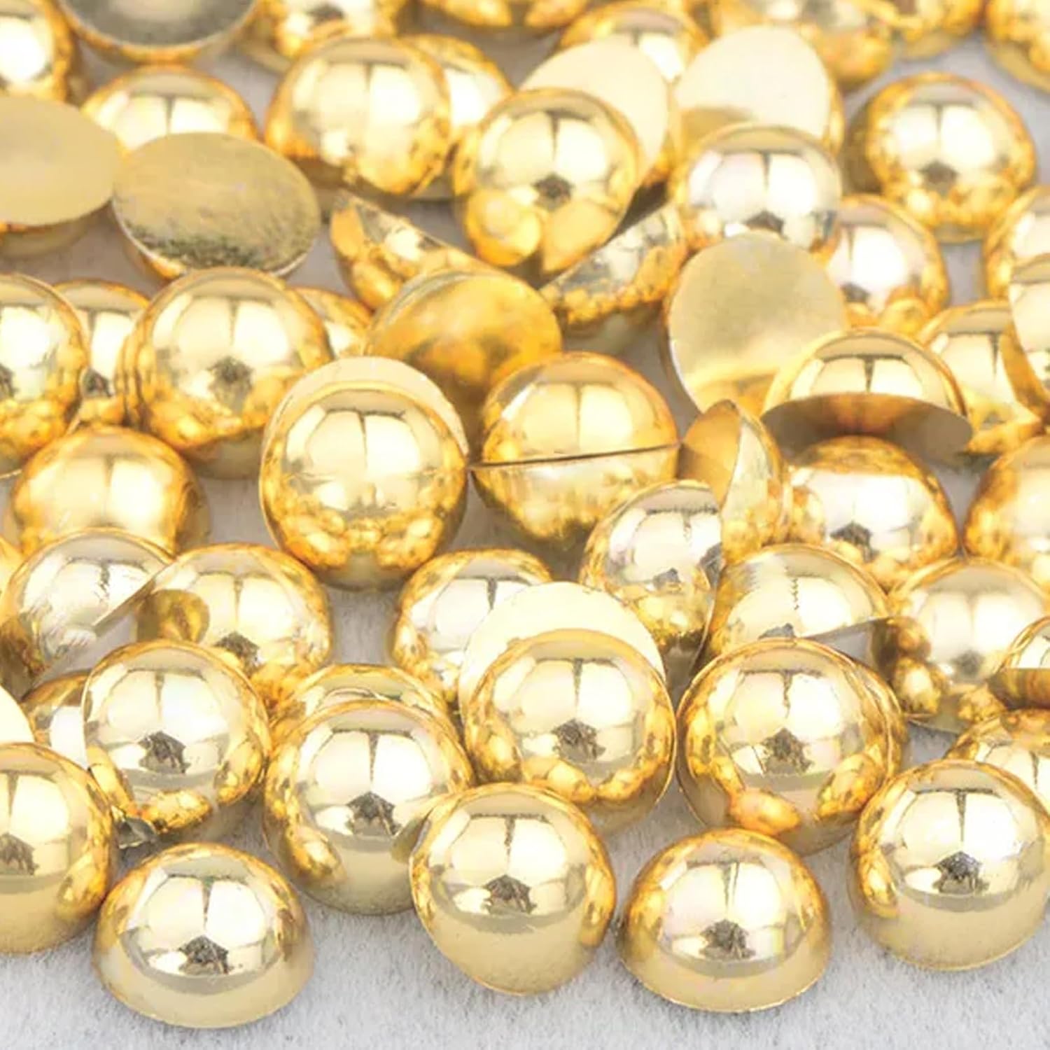 Amazon.com: Sukiiy 5000PCS 4mm Flatback Half Pearls, Gold Imitation ...