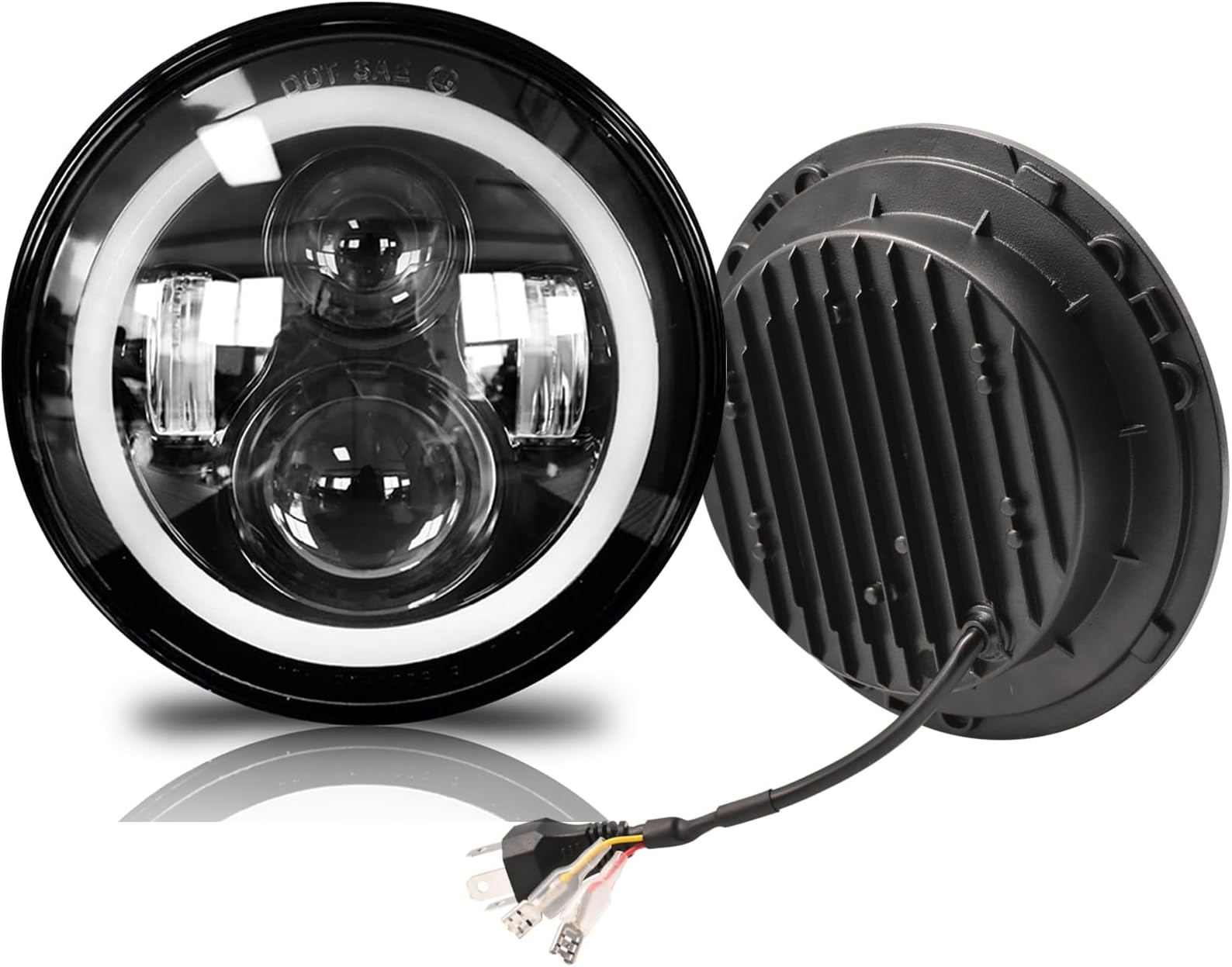 Amazon.com: UCYAR 7 Inch LED Headlights Round H6024 Compatible with ...