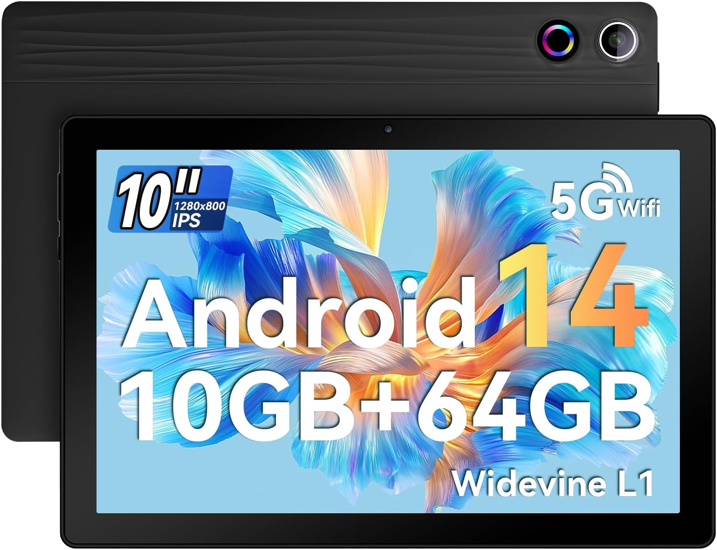 Ainmel 10 inch Tablet, Tablets Android 14 8GB RAM 64GB ROM,1TB TF Card ...