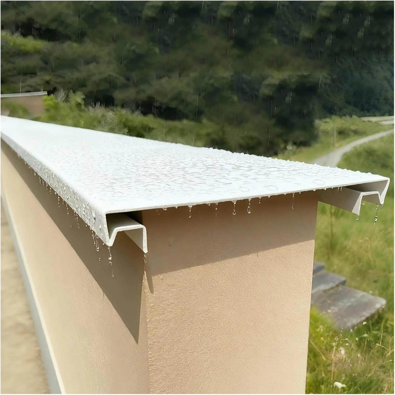 YJEUZCD Outdoor Wall Roof Outer Brink Drip Rail, Weatherproof Flashing ...