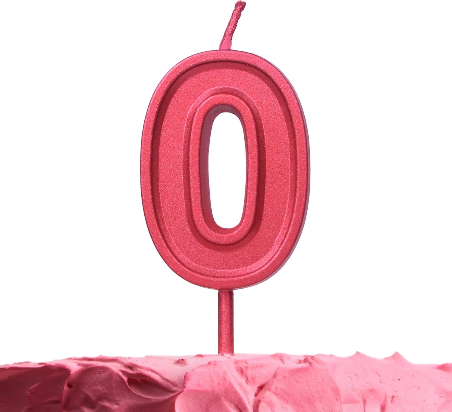 Amazon.com: GET FRESH Number 0 Birthday Candle – Red Number Zero Candle ...