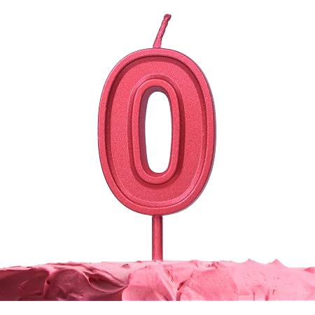 Amazon.com: GET FRESH Number 0 Birthday Candle – Red Number Zero Candle ...