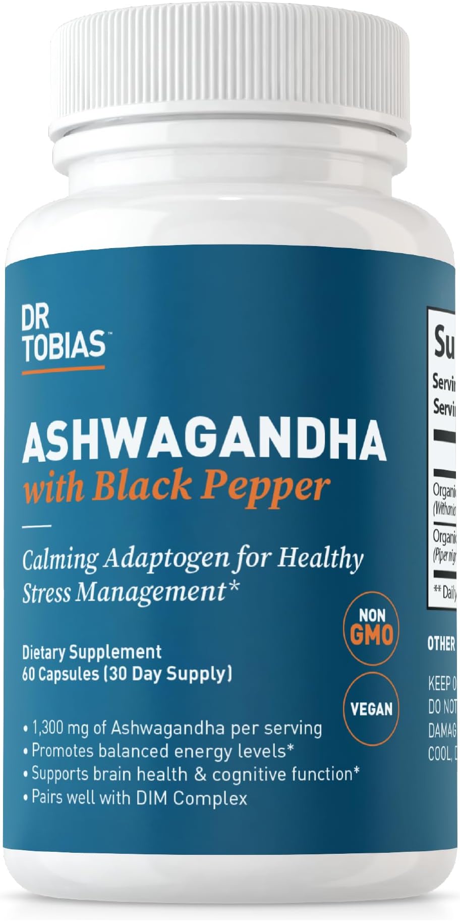 Amazon.com: Dr. Tobias Ashwagandha Capsules, 1300mg Organic Ashwagandha ...