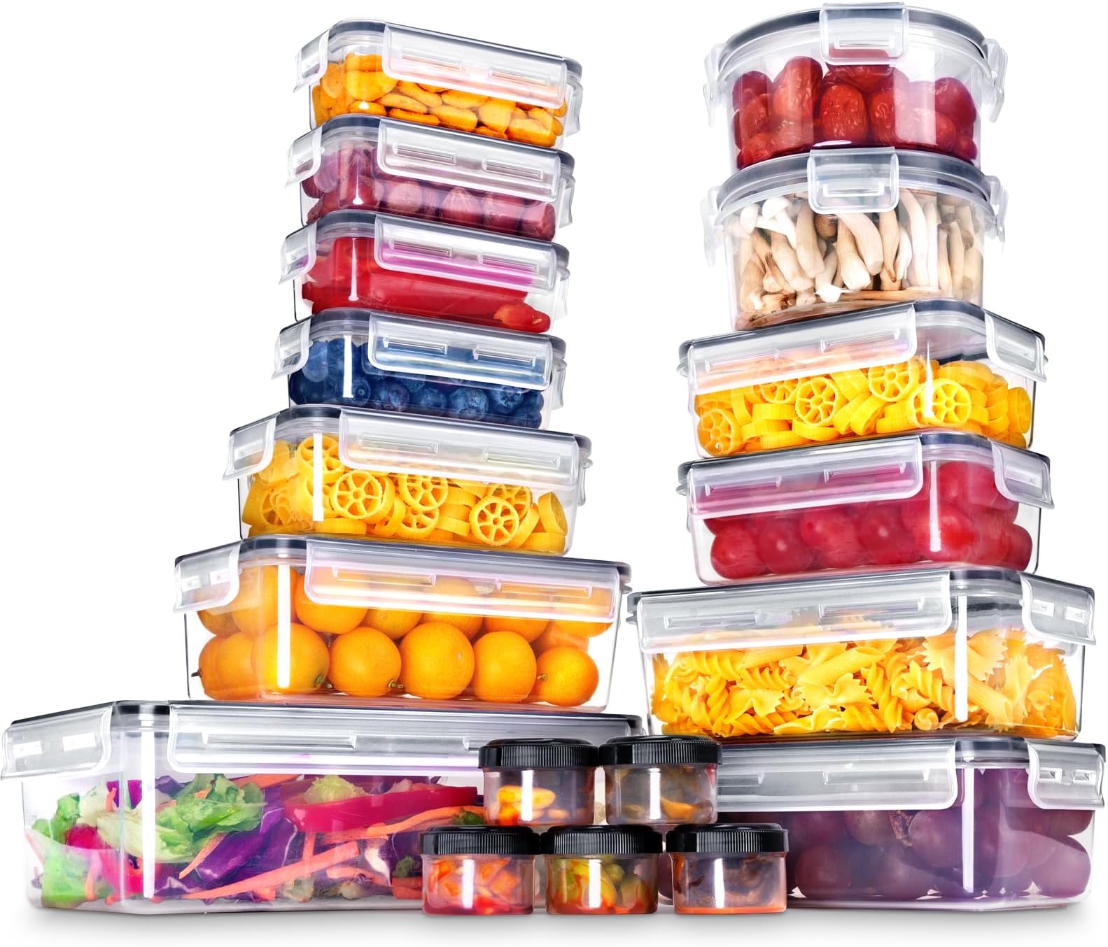 Amazon.com: Food Storage Containers with Lids Airtight 14 PCS, Plastic ...