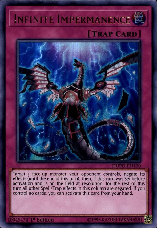 YU-GI-OH! Tarjeta Coleccionable - Infinite Impermanence – DUPO-EN100 ...