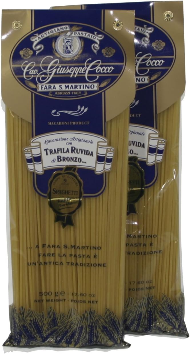 Amazon.com : Spaghetti Artisan Pasta Cav. Giuseppe Cocco (4 pack) Hand ...