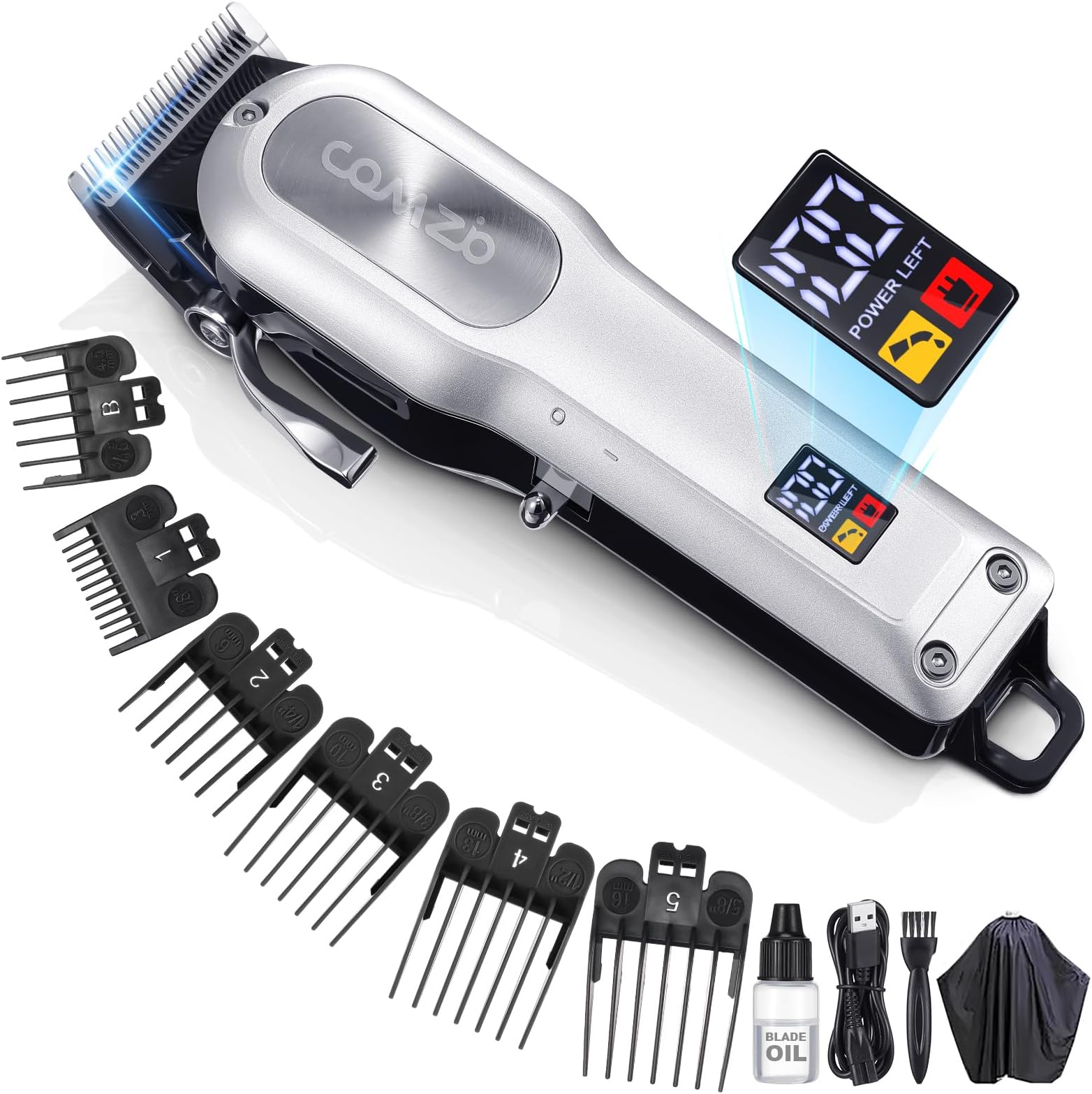 Amazon.com: Professional Hair Clippers for Men Rechargeable Barber Set ...