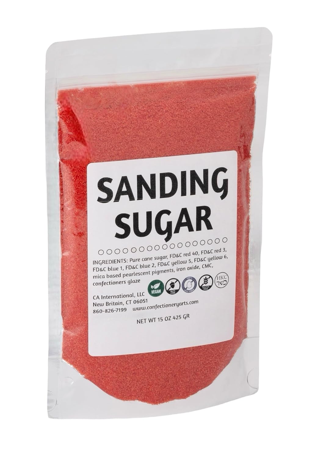 Amazon.com: RED SANDING SUGAR CRYSTALS - Sparkly, Colorful, Edible ...