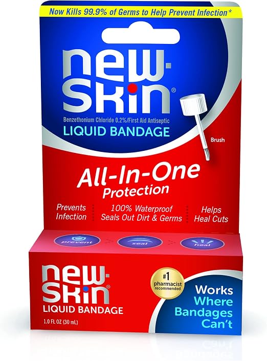 Amazon.com: NEW-SKIN Liquid Bandage, Waterproof for Scrapes and Minor ...