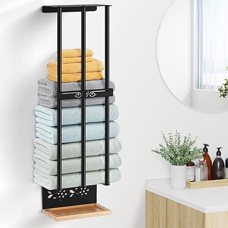 Amazon.com: KOCWELL Towel Racks for Bathroom Wall Mounted, 3 Bar ...