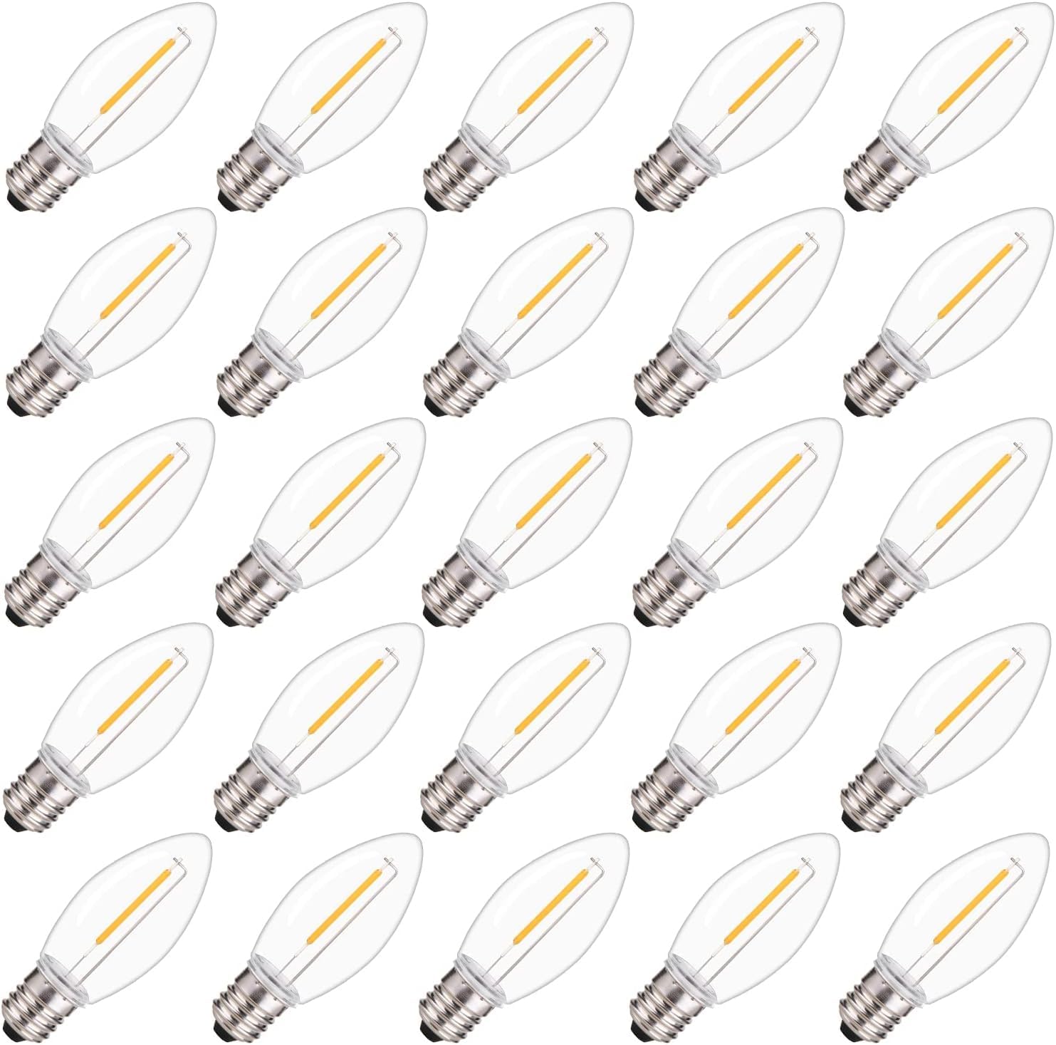 BORT 25 Pack C9 LED Replacement Light Bulb, C9 LED Bulbs for Christmas ...