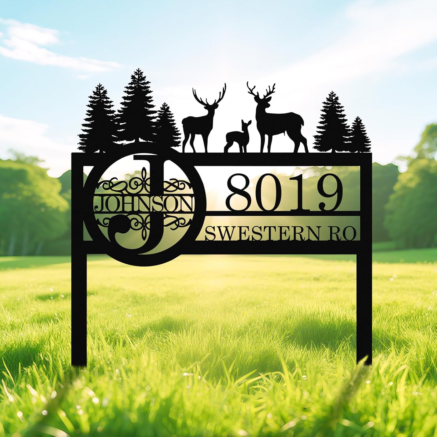 Amazon.com: Personalized Deer Decor Custom Garden Sign - Outdoor Yard ...