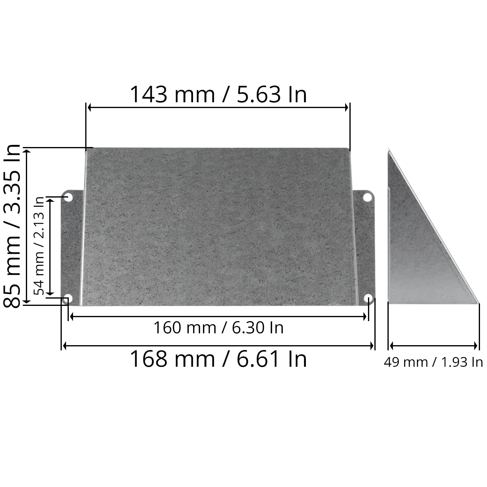 Snapklik.com : 5.5" X 3" Galvanized Steel Vent Cover - Duct Exhaust ...