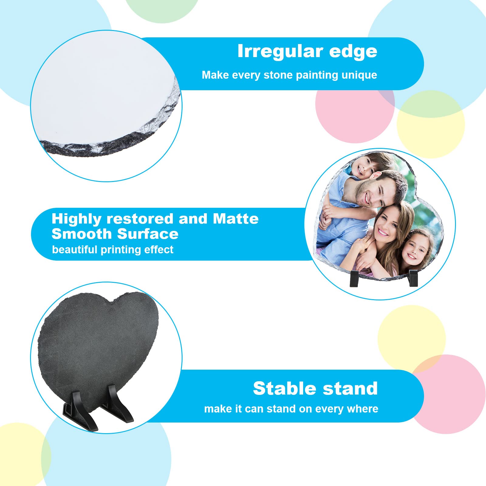 Sublimation Slate Blanks Heart ShapedÂ Photo Slate Blanks for ...