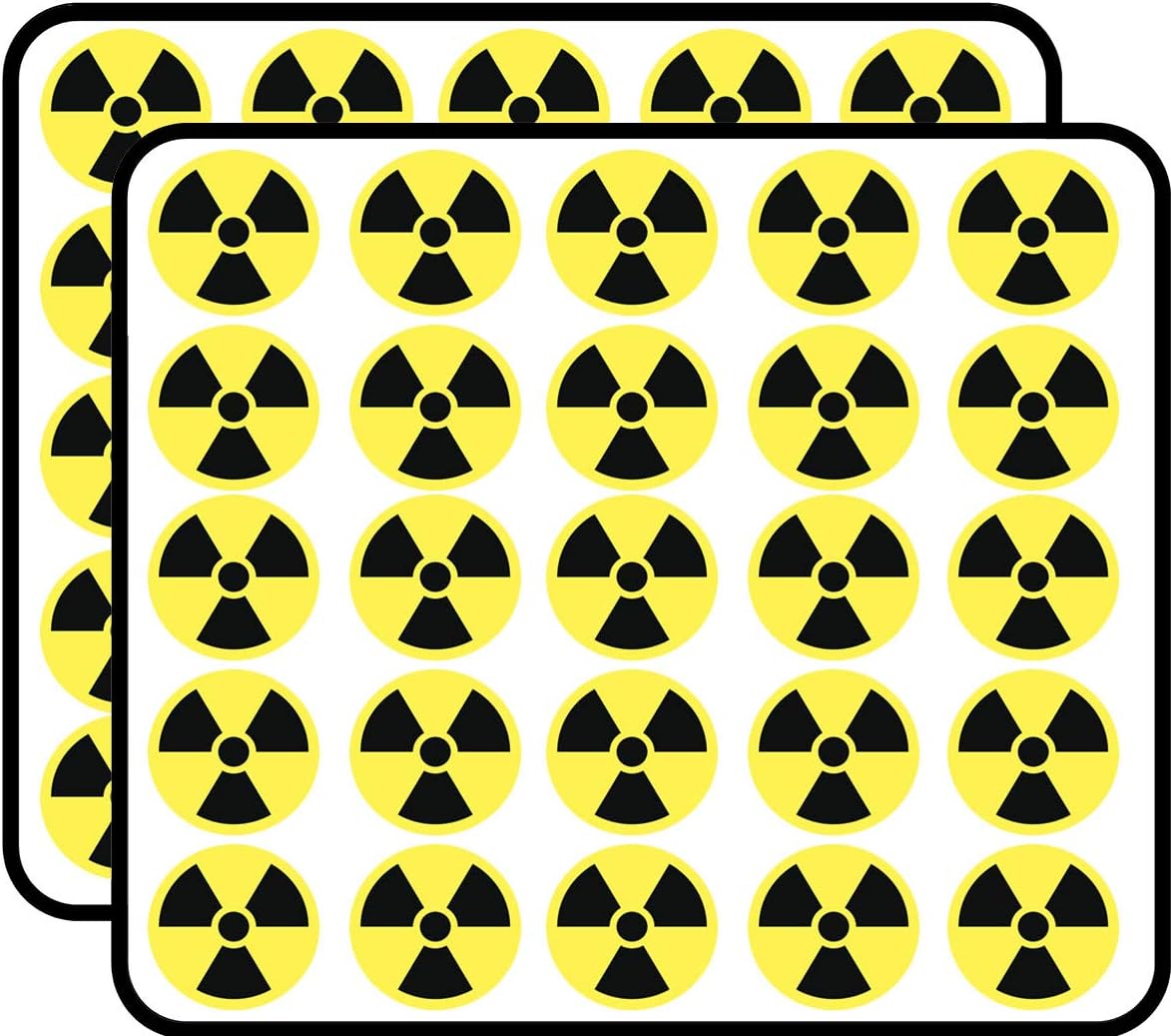 Amazon.com: 50 PCs Toxic Nuclear Hazardous Waste Icon 1" Stickers ...