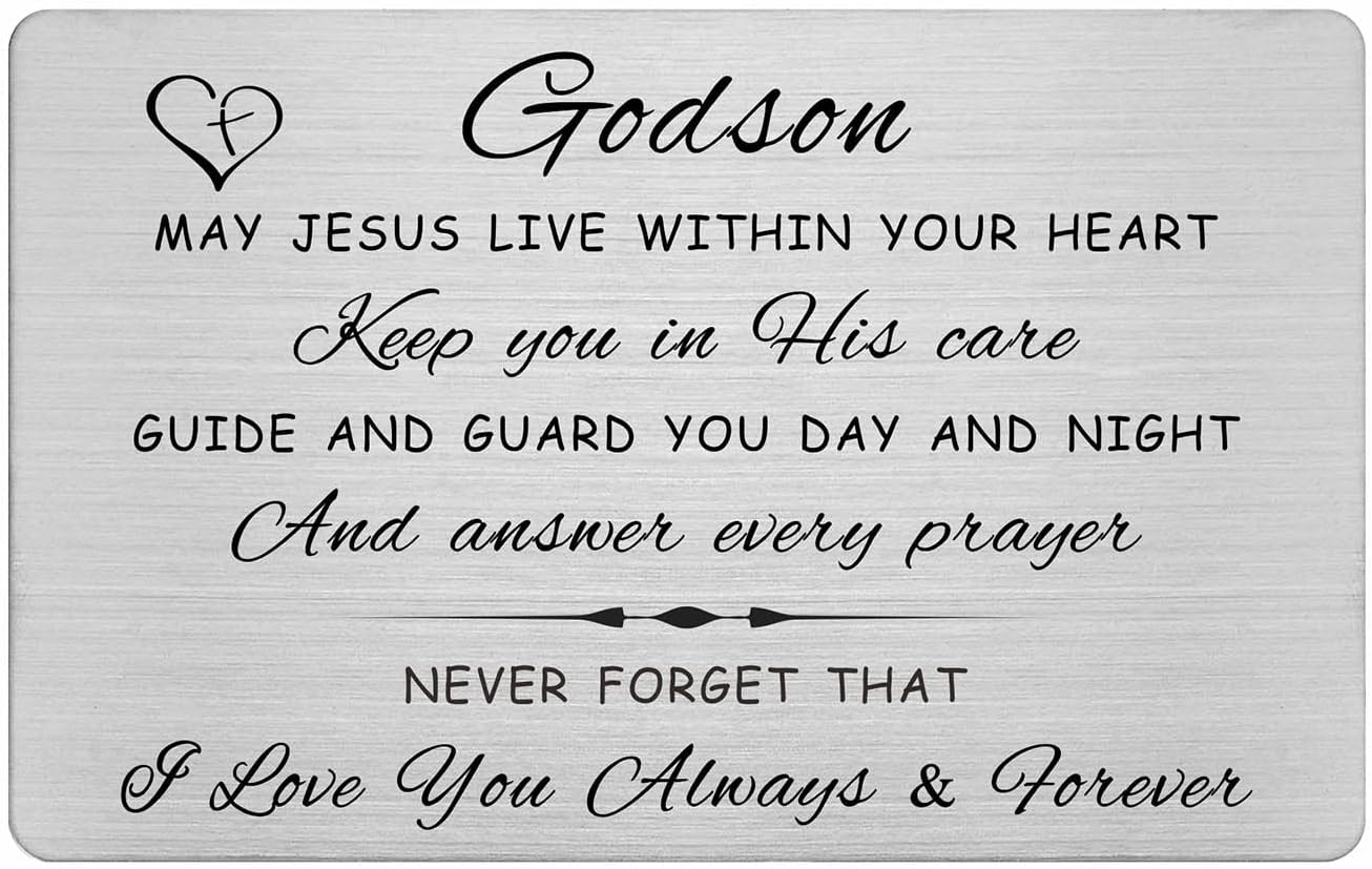 FALOGI To My Godson Card from Godmother, Godson Christening Gifts ...