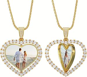 BOICHEN Personalized Picture Necklace Custom Photo Pedant for Man Women ...