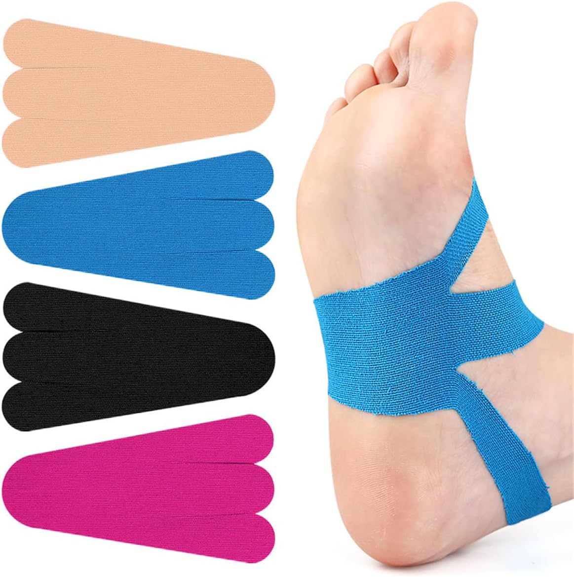 Amazon.com: Precut Kinesiology Tape, Waterproof Breathable Foot Plantar ...
