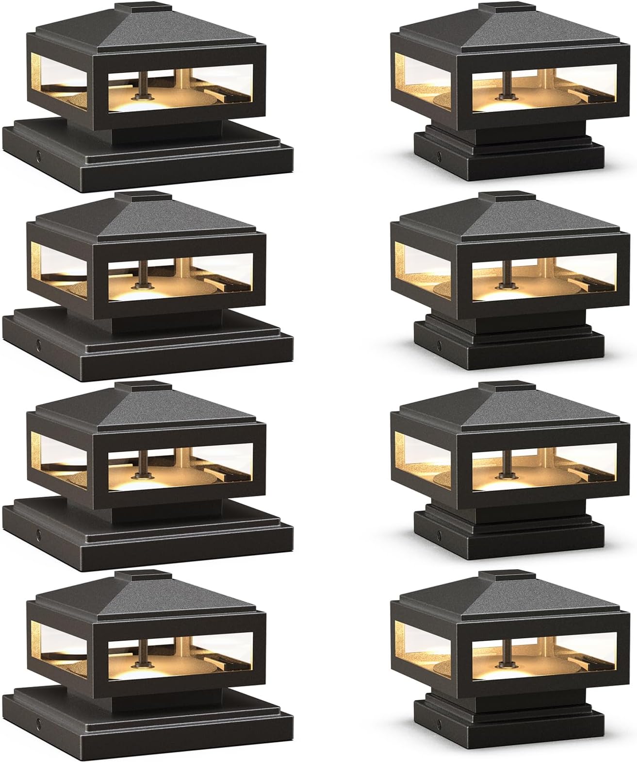 GOODSMANN Landscape Lighting Low Voltage Post Lights Outdoor Post Cap ...