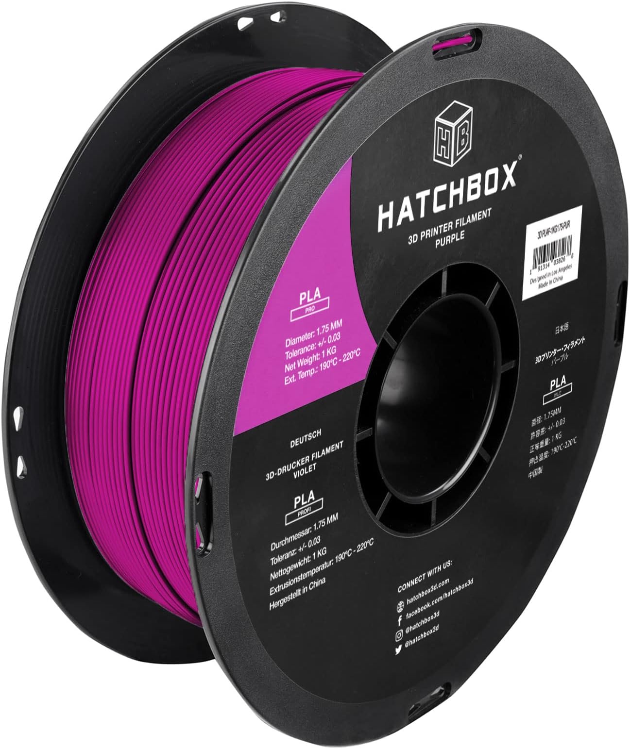 Amazon.com: HATCHBOX PLA PRO+ 3D Printer Filament, Dimensional Accuracy ...