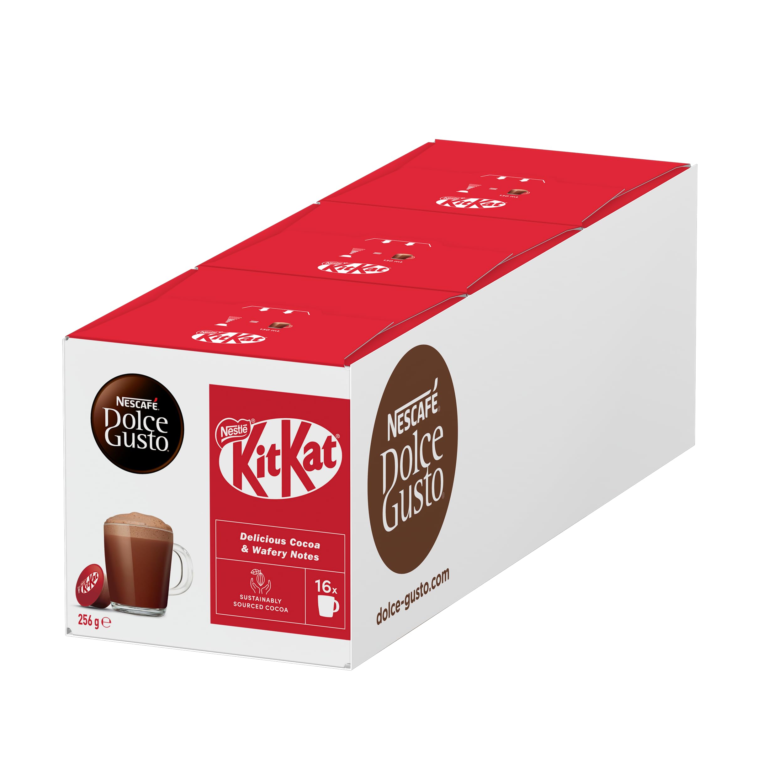 NESCAFÉ DOLCE GUSTO KitKat Hot Chocolate 48 Capsules (Pack of 3 ...