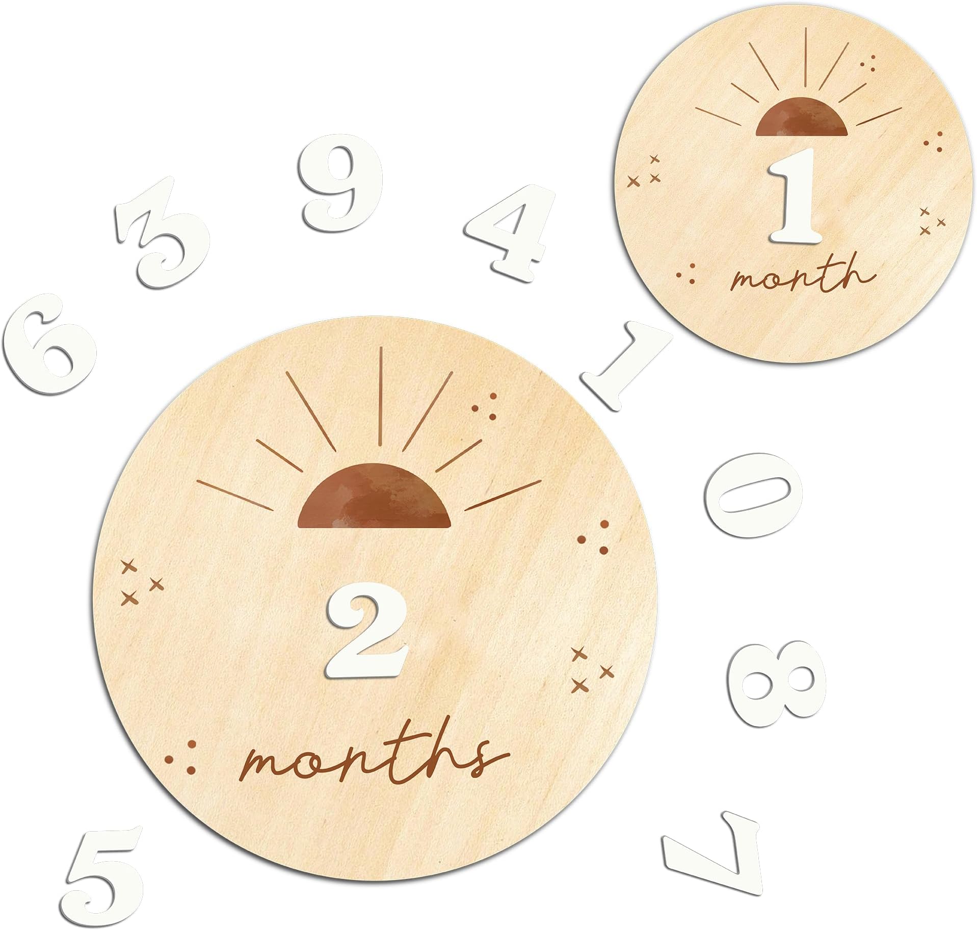 Amazon.com : Baby Monthly Milestone, Wooden Baby Milestone Signs ...