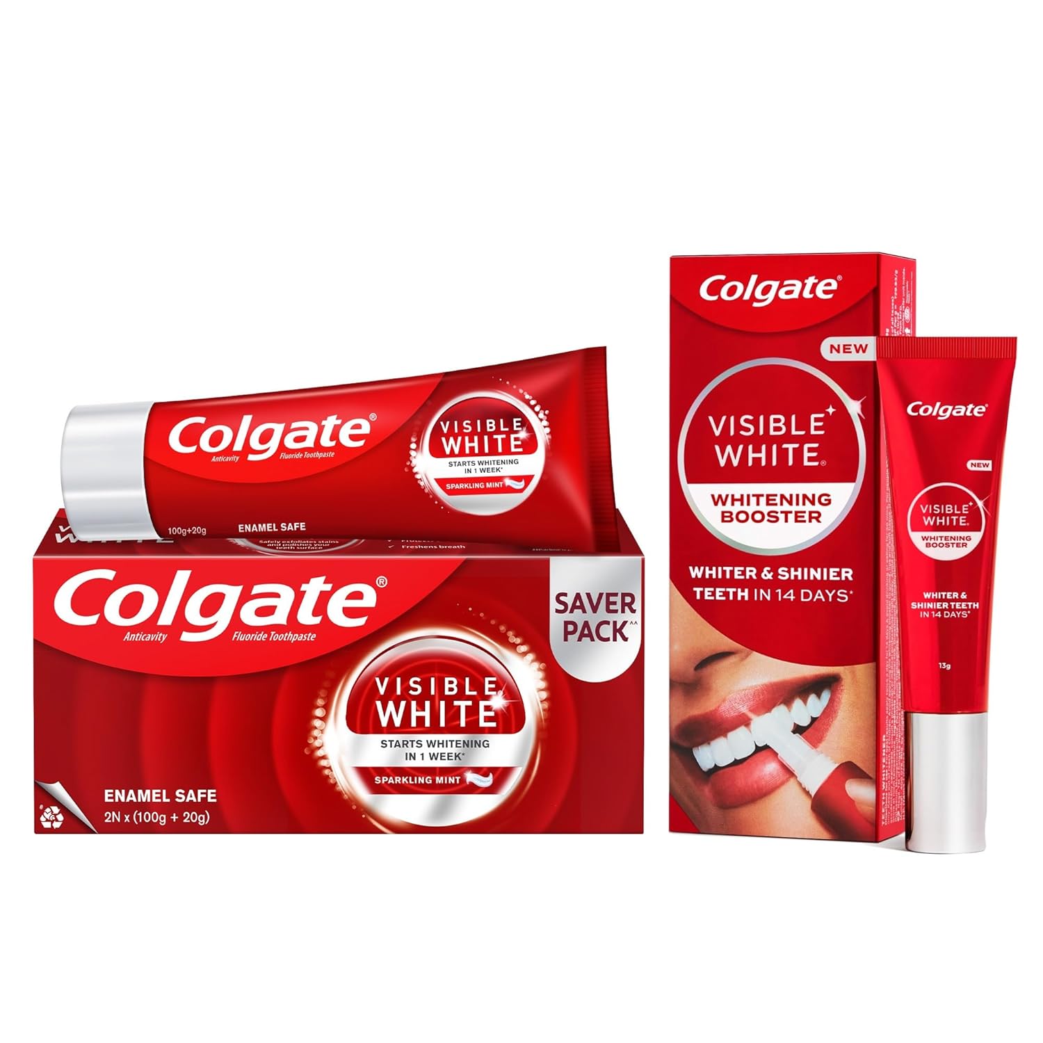 Colgate Visible White Teeth Whitening Booster Gel for whiter & shinier ...