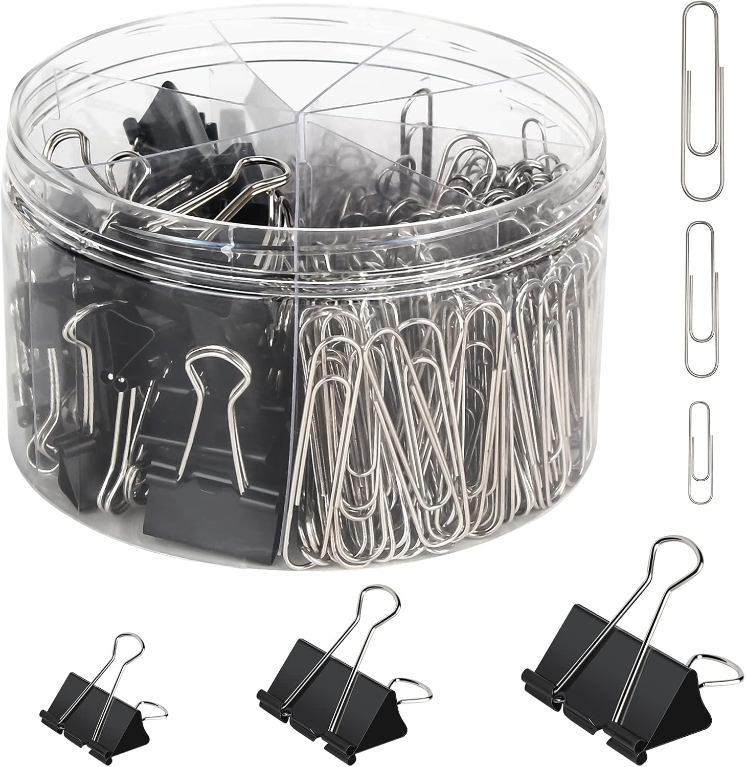VTECHOLOGY Binder Clips, 450pcs Office Clips Paperclip Kit, with ...