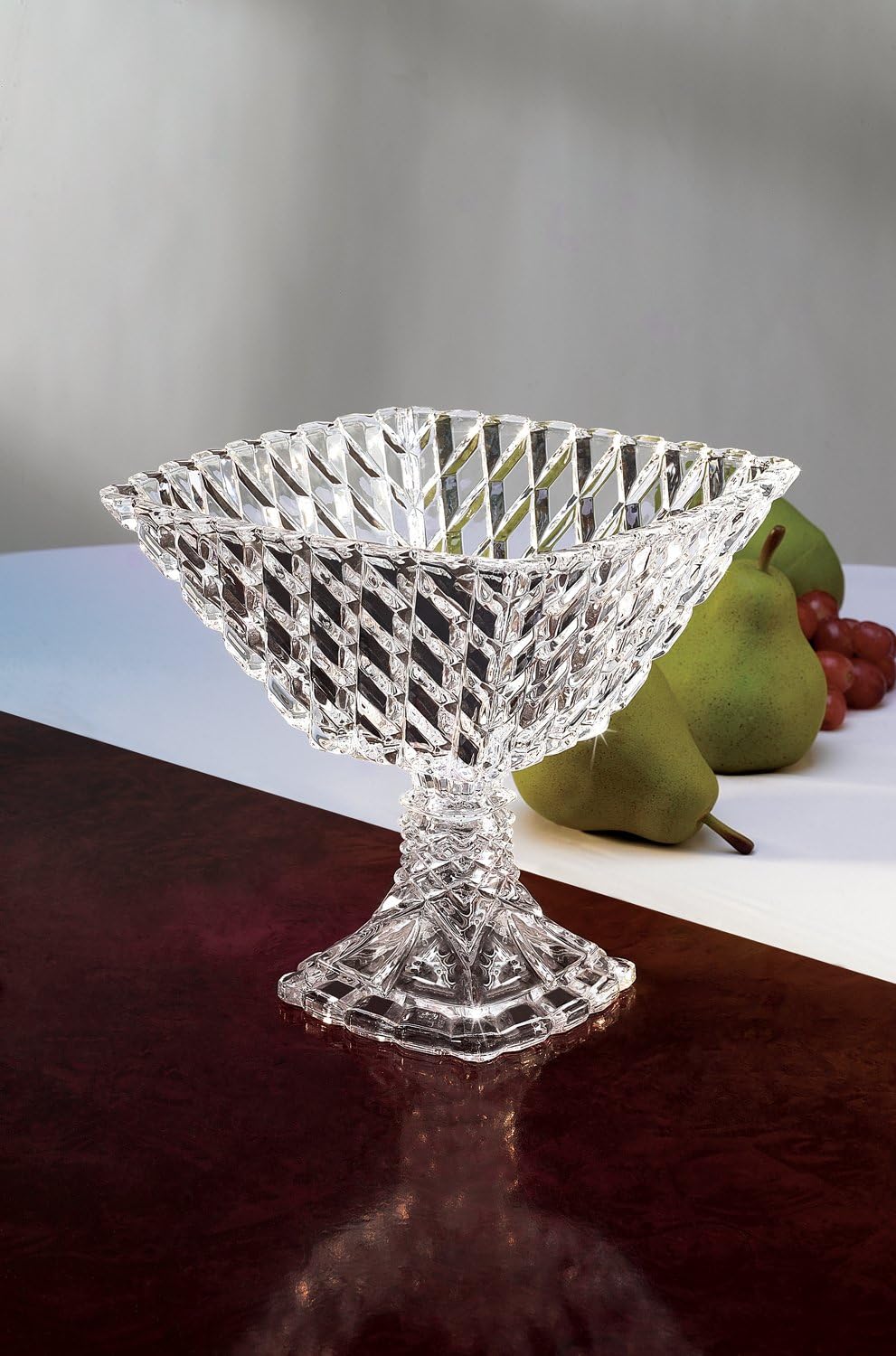 Amazon.com | Fifth Avenue Crystal Muirfield Pedestal Square Compote ...