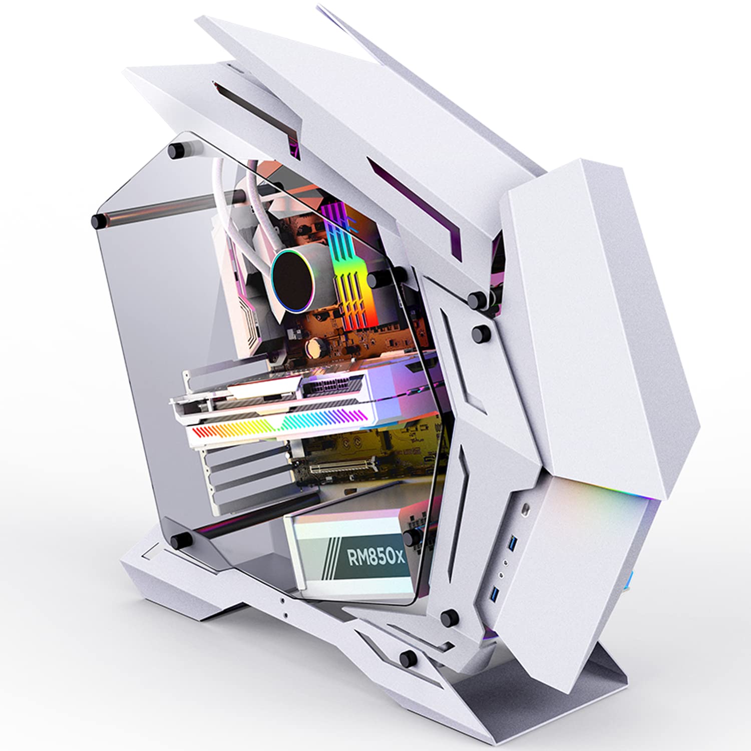 Snapklik.com : JONSBO MOD3 White Open Type ATX Mid Tower Gaming ...