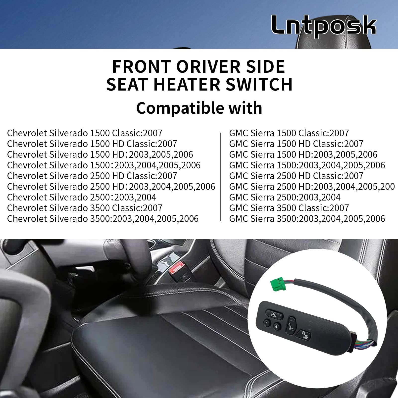 Seat Heater Power Switch Front Driver Side Compatible with Select 2003 ...