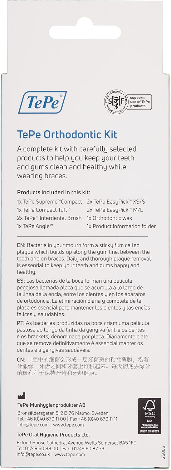 TEPE Orthodontic Kit, 10pcs Oral Care kit for Cleaning Braces and ...