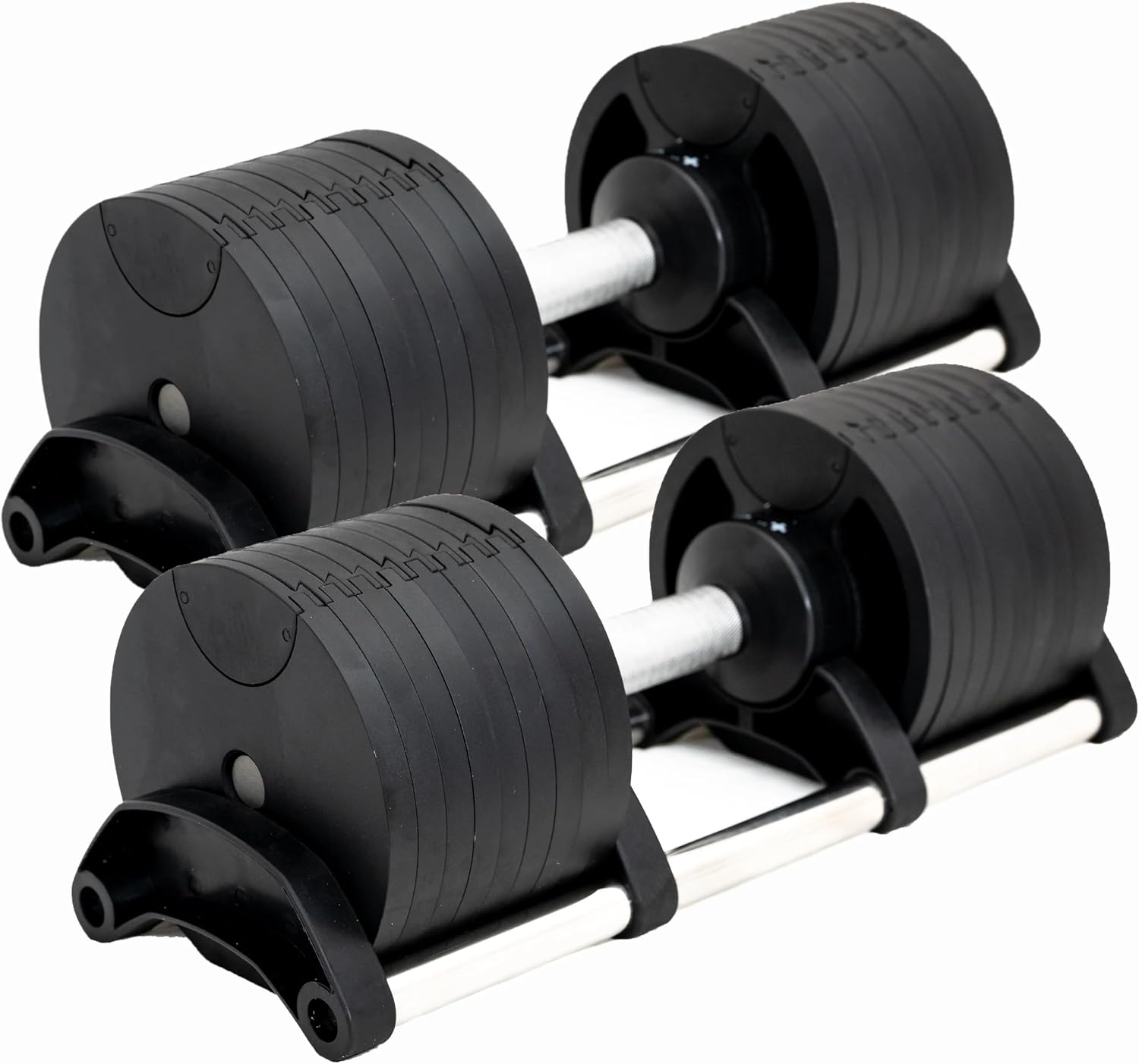 Coppia 9 in 1, 2 manubri da 32 kg con selezione istantanea del peso ...