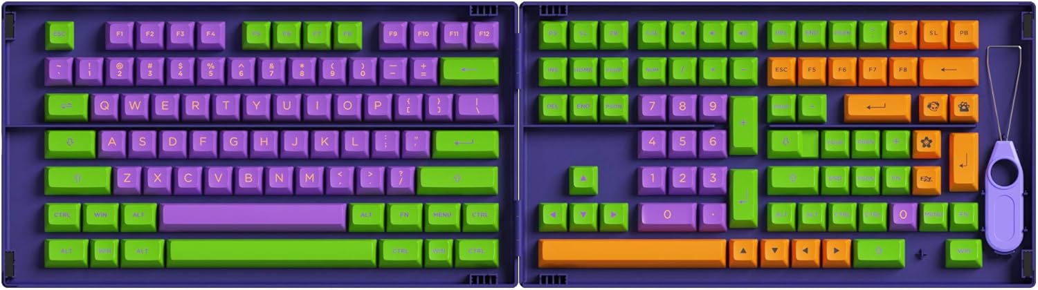 Amazon.com: YUNZII AKKO EVA 158 Keys PBT Double Shot Keycaps for ...