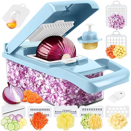 Amazon.com: Vegetable Chopper, Pro Onion Chopper, Multifunctional 13 in ...