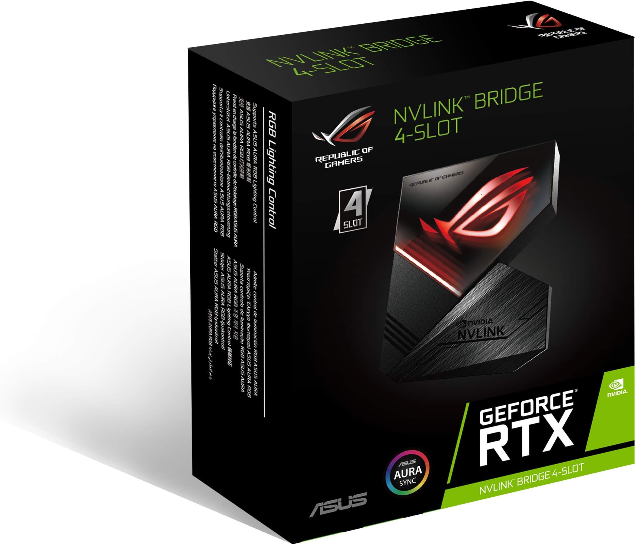 Amazon.com: ASUS ROG GeForce RTX Nvlink Bridge with Aura Sync RGB 4 ...