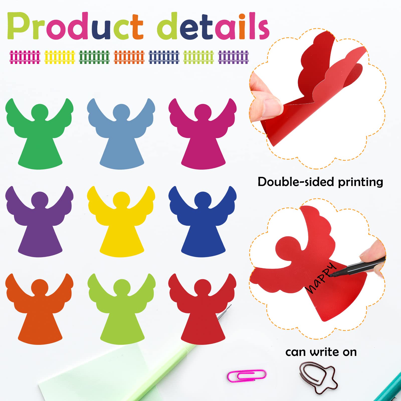 Snapklik.com : 108 Pcs Angel Cutout Paper Angel Cutouts Christmas Paper ...