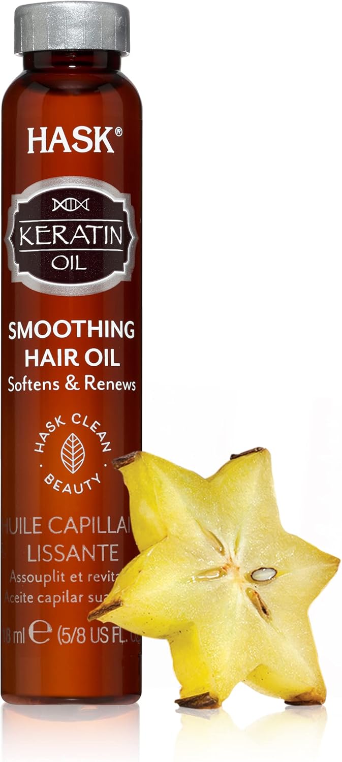 Hask Keratin Smoothing Hair Oil, 18 Ml : Amazon.ae: Beauty