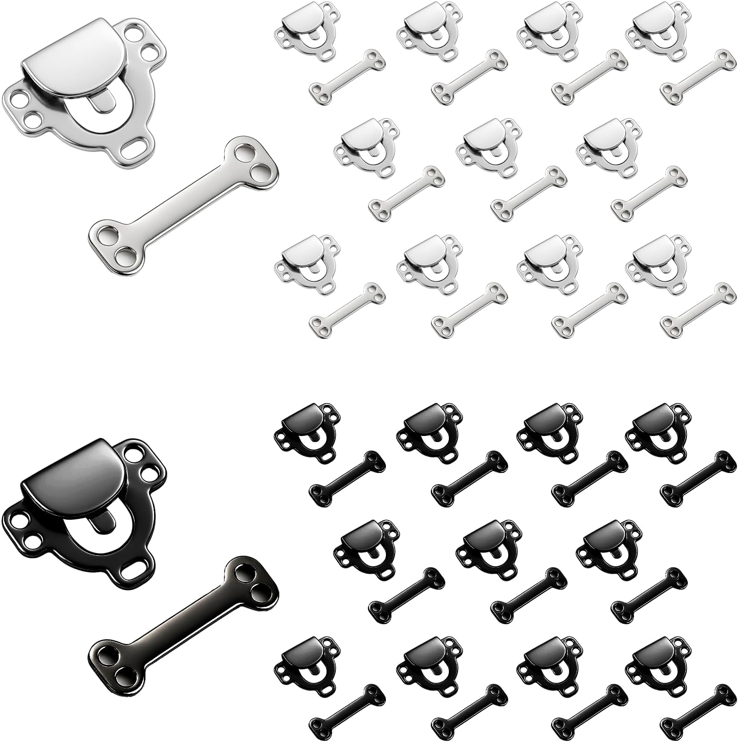 Amazon.com: 24 Sets Sewing Hooks and Eyes 17mm Metal Closure Fasteners ...