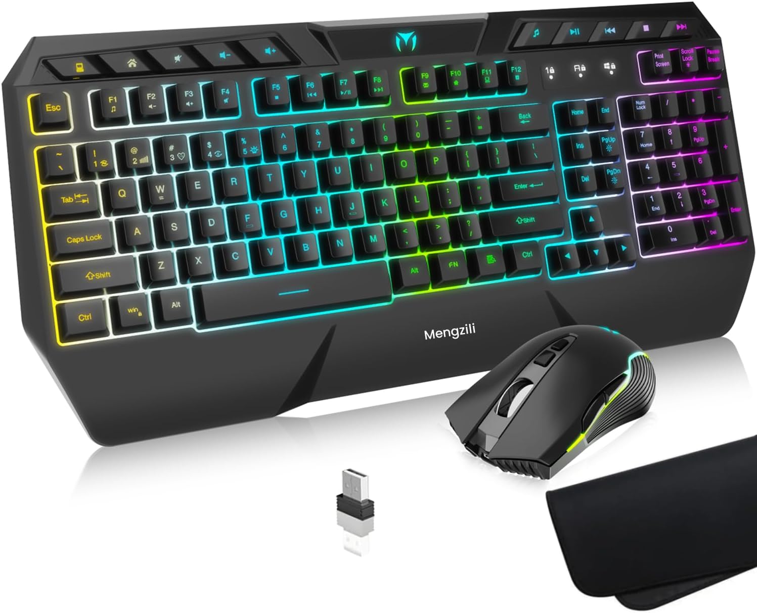 Amazon.com: Mengzili Wireless Gaming Keyboard and Mouse Combo with ...