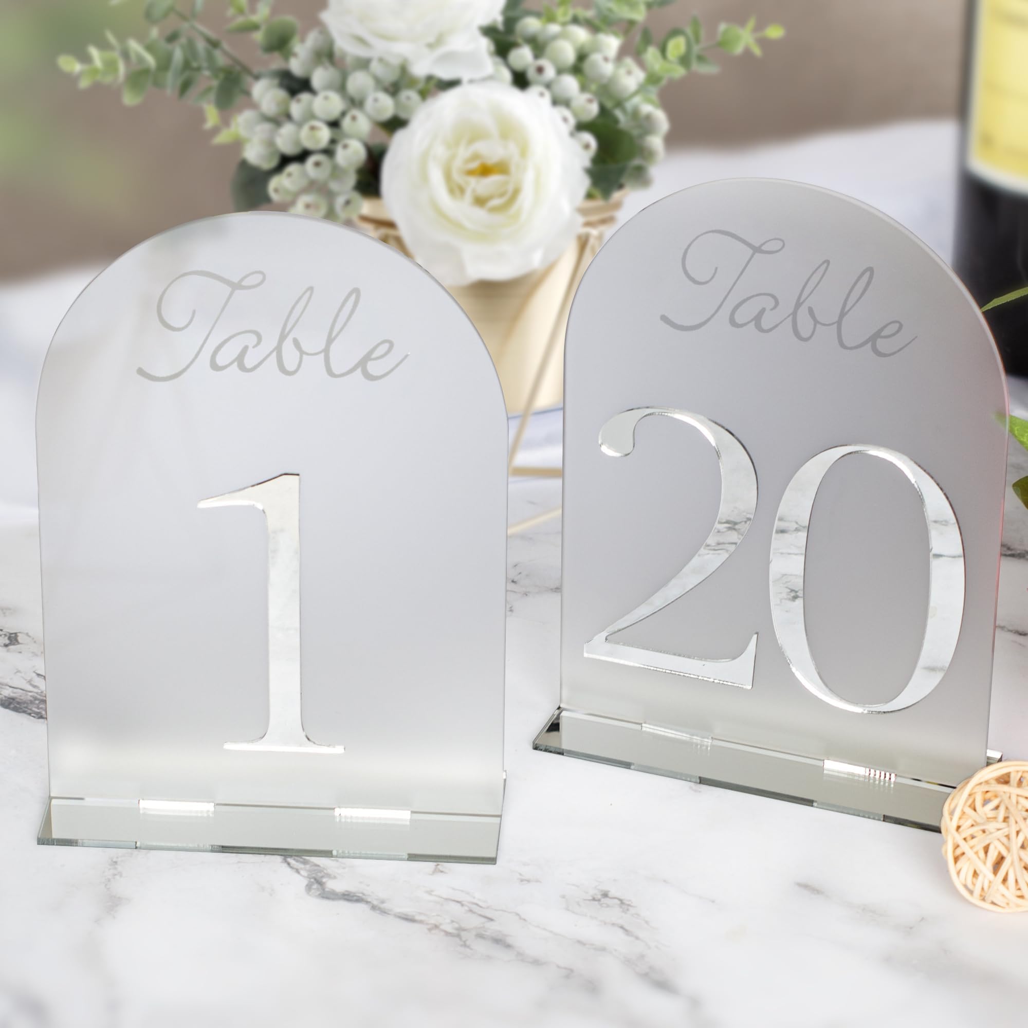 Amazon.com : Wedding Table Numbers with Elegant Hexagon Design and Dark ...