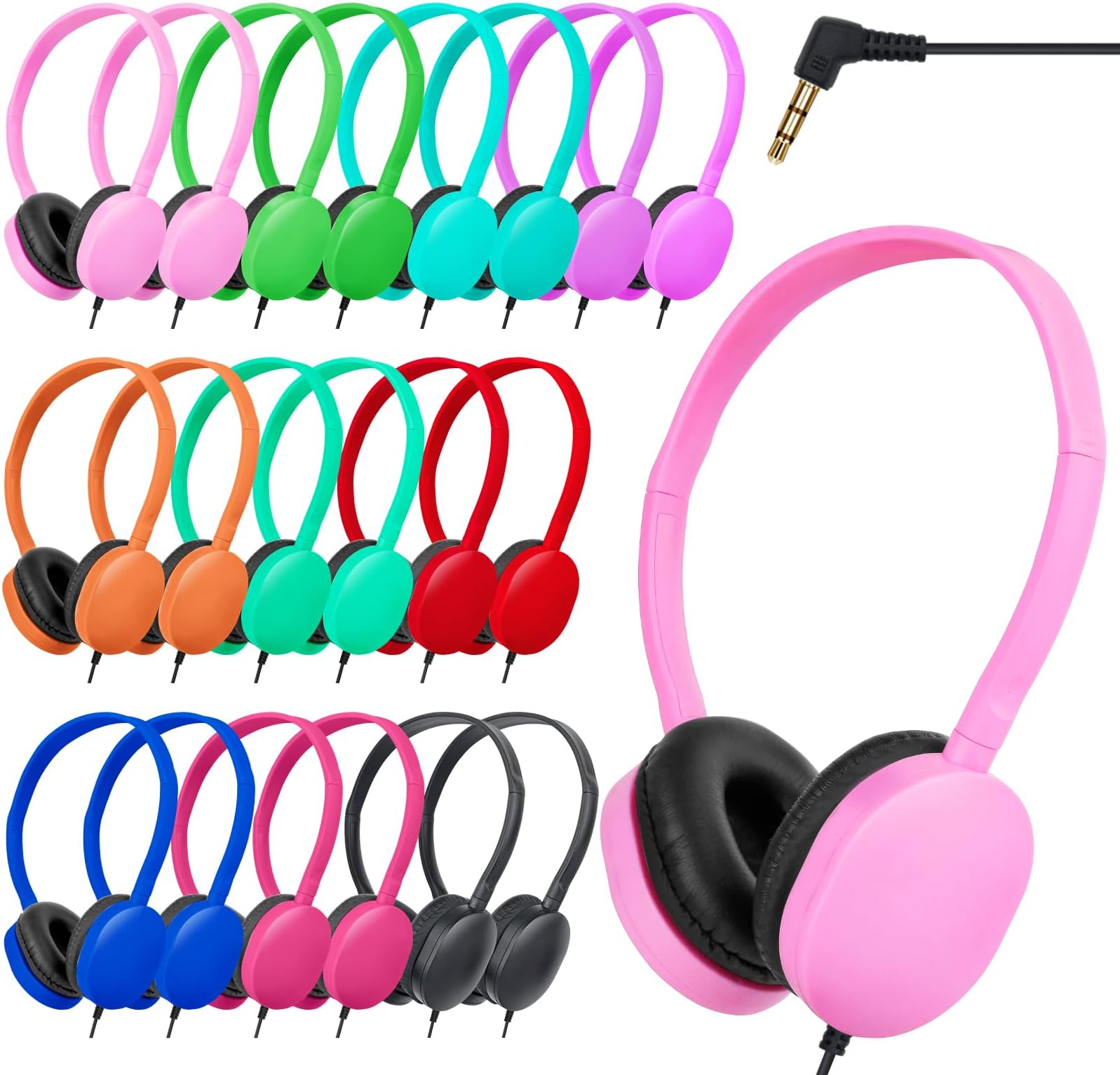 Amazon.com: ZHENWAY 30 Pack Class Set Headphones for Kids Students ...