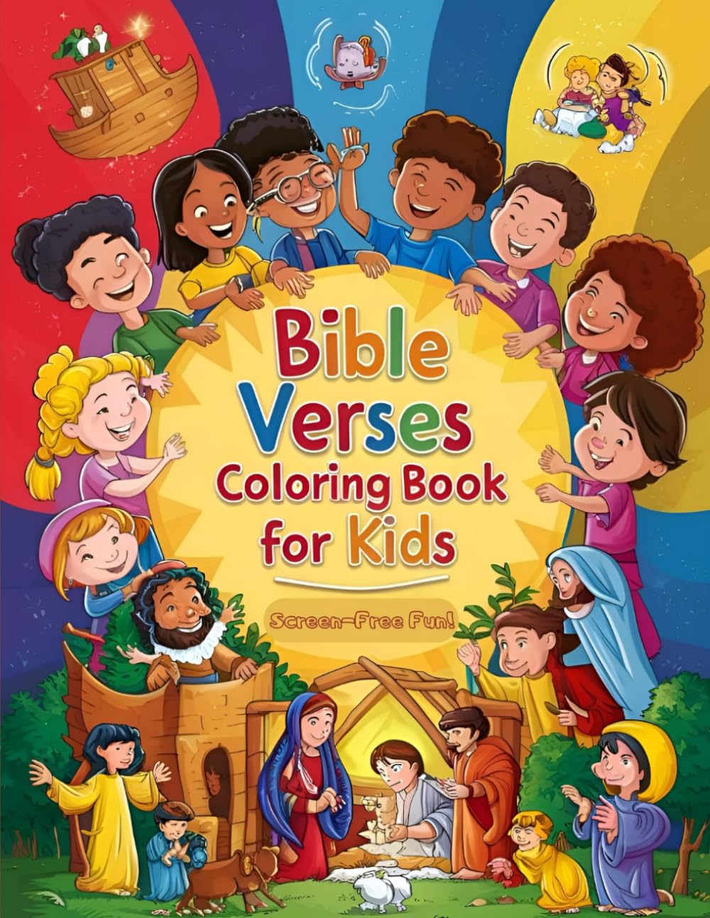 Bible verse coloring book for kids: Beautifully illustrated Scriptures ...