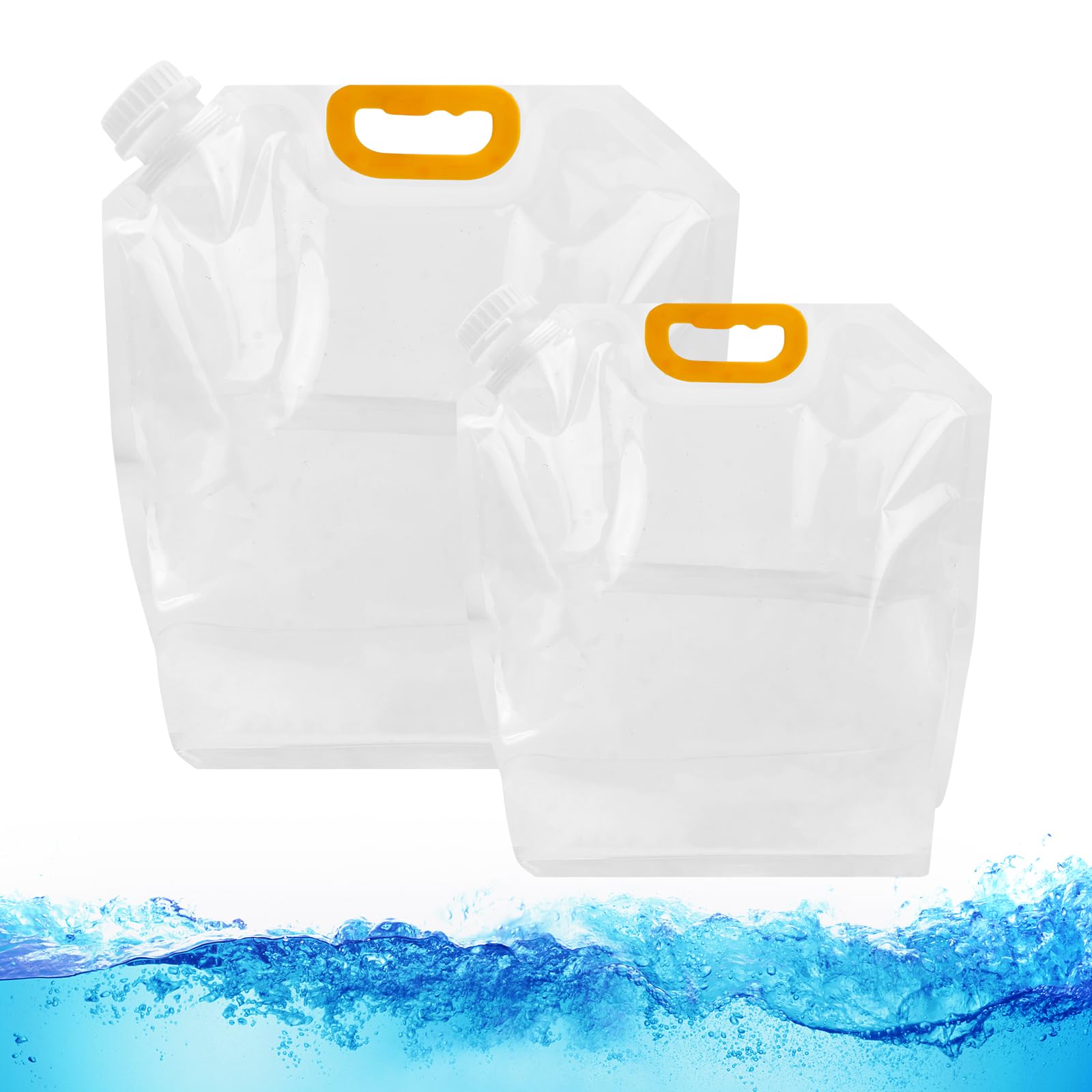 Folding Water Container, 5L+10L Portable Drinking Water Container Tank ...