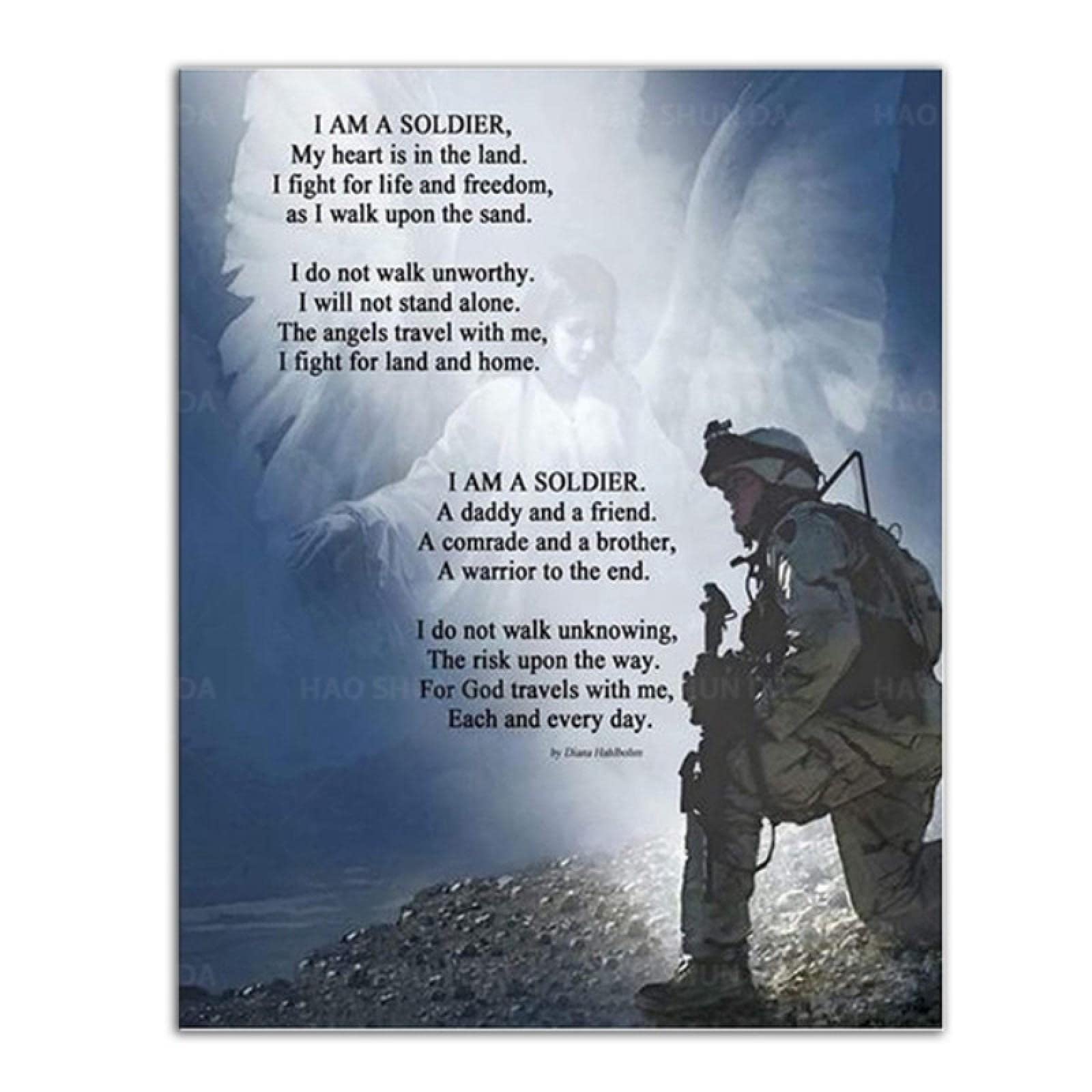 Soldier Kneeling In Prayer
