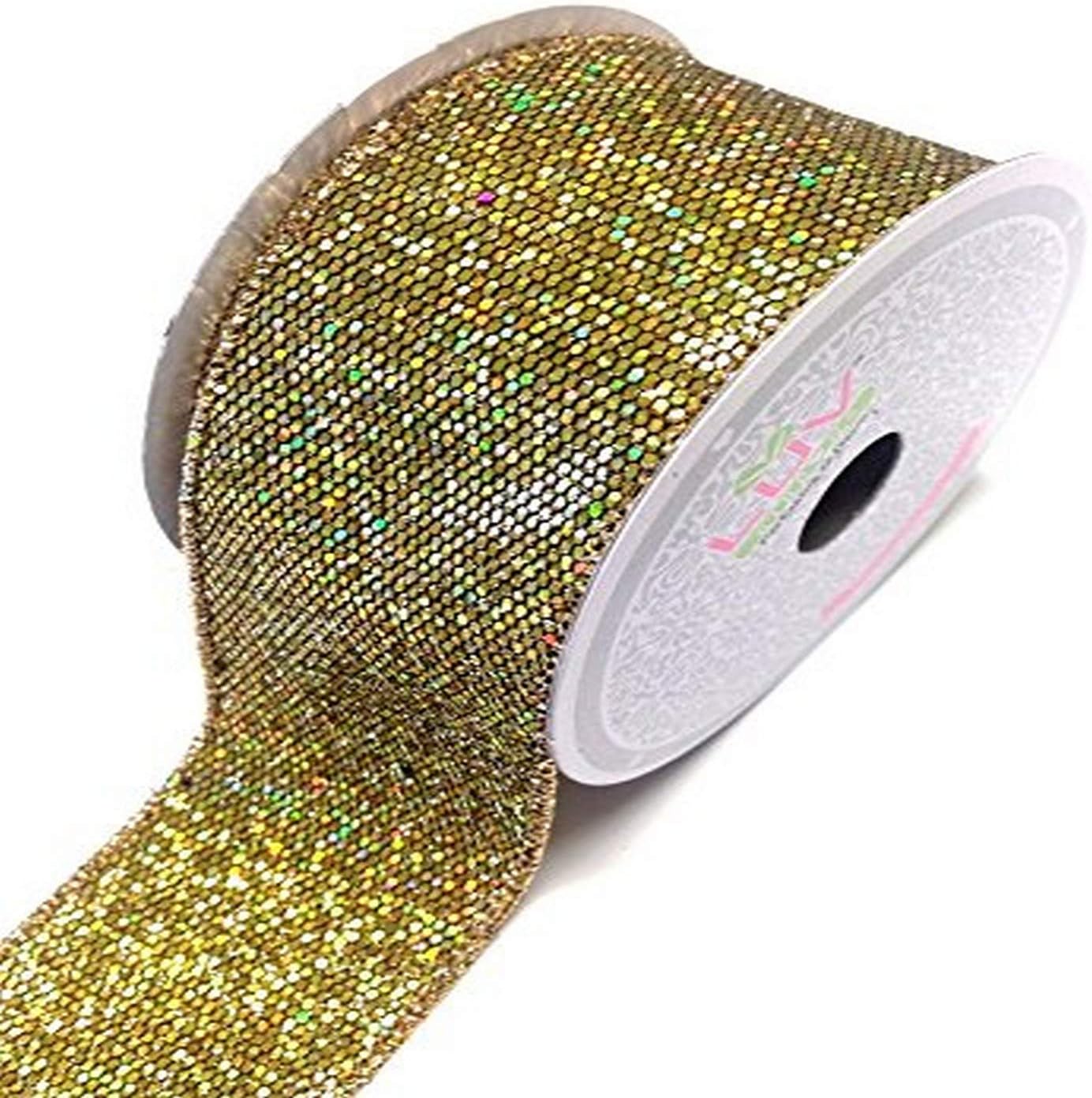 Amazon.com: Creative Ideas, 2-Inch Metallic Bling Disco Ribbon, 10 ...
